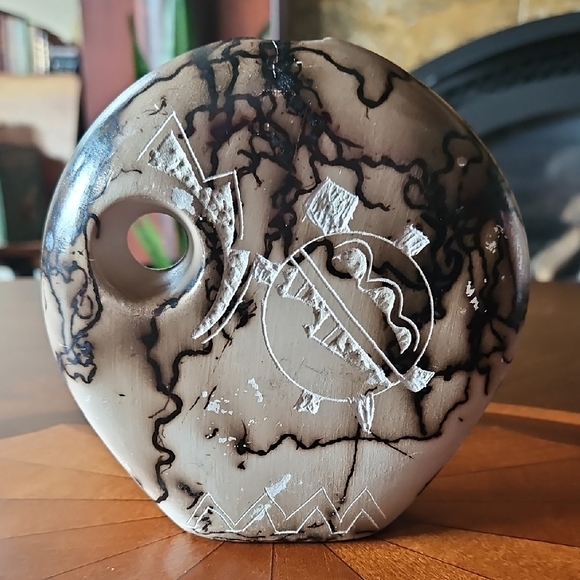 Art | Native American Etched Clay Horse Hair Raku Pottery Signed By ...